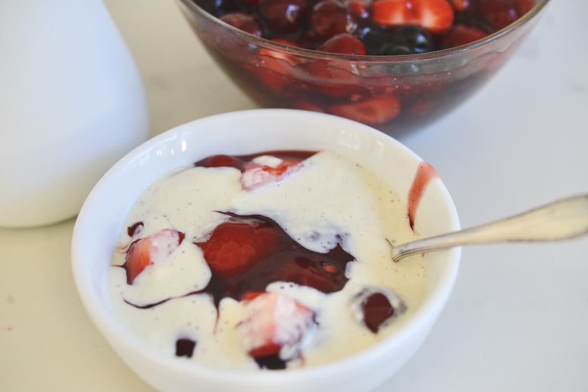 German Red Berry Pudding | Rote Grütze - Our Gabled Home