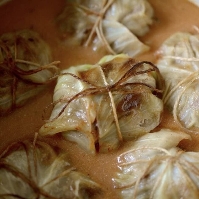 Authentic German Stuffed Cabbage Rolls | Kohlrouladen - Our Gabled Home