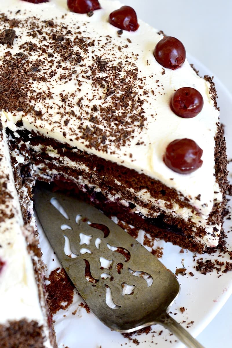 Authentic German Black Forest Cake | Schwarzwälder Kirschtorte - Our Gabled Home