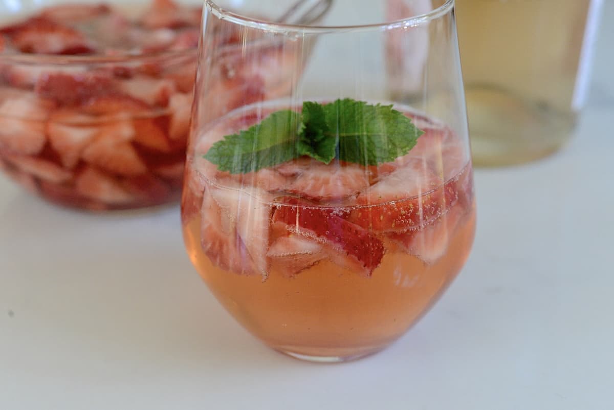 German Strawberry Punch | Erdbeerbowle - Our Gabled Home